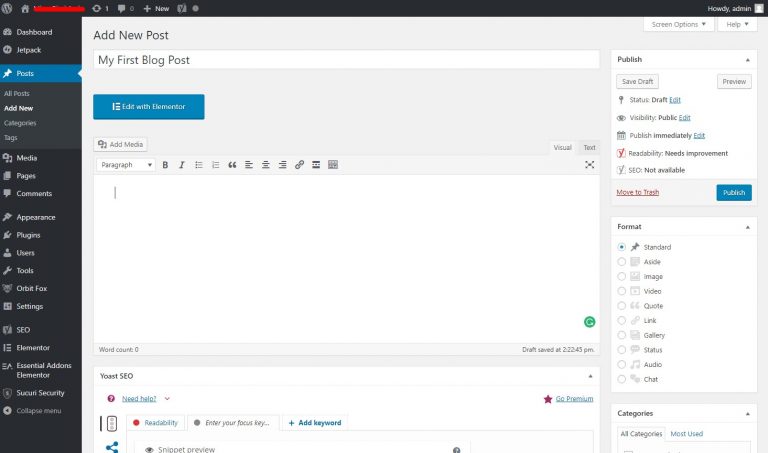 Create Your First Blog Post Using Elementor - voidCoders