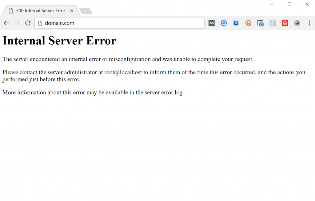 Internal Server Error Analysis 1: Fix 500 Internal Server - voidCoders